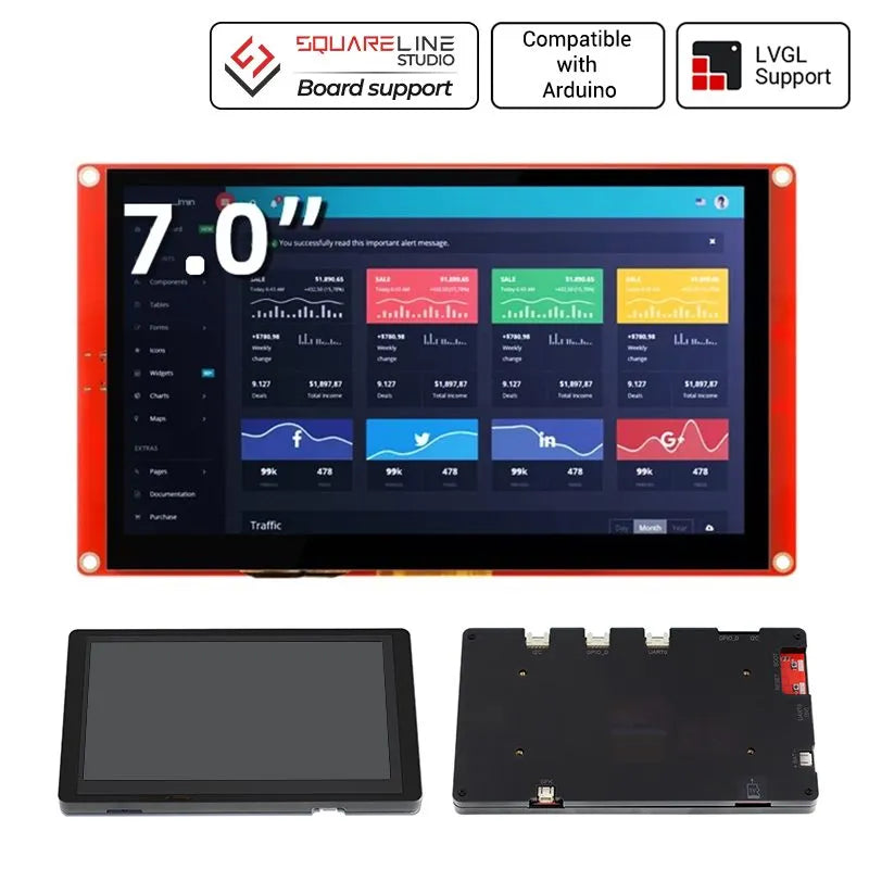 CrowPanel 7.0″ HMI ESP32 Display 800×480 RGB TFT LCD Touch Screen With ...