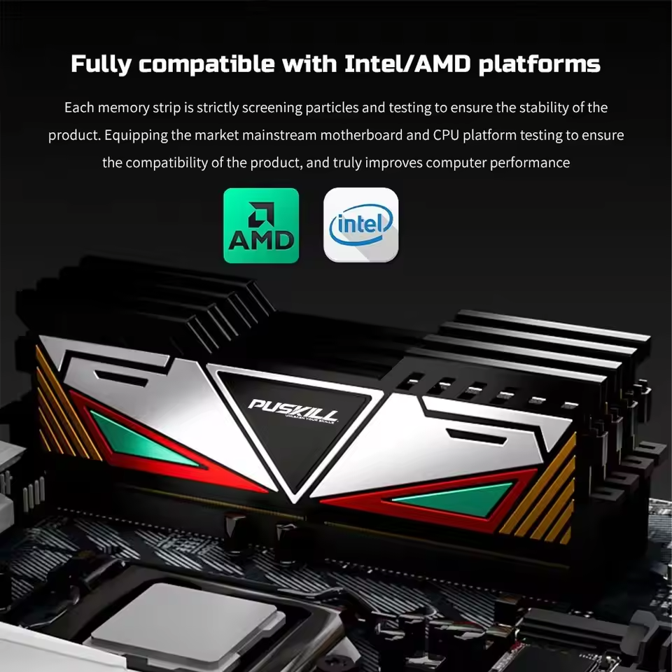 PUSKILL DDR4 RAM 16GB 3200MHz Desktop PC Memory – Electronic City ...