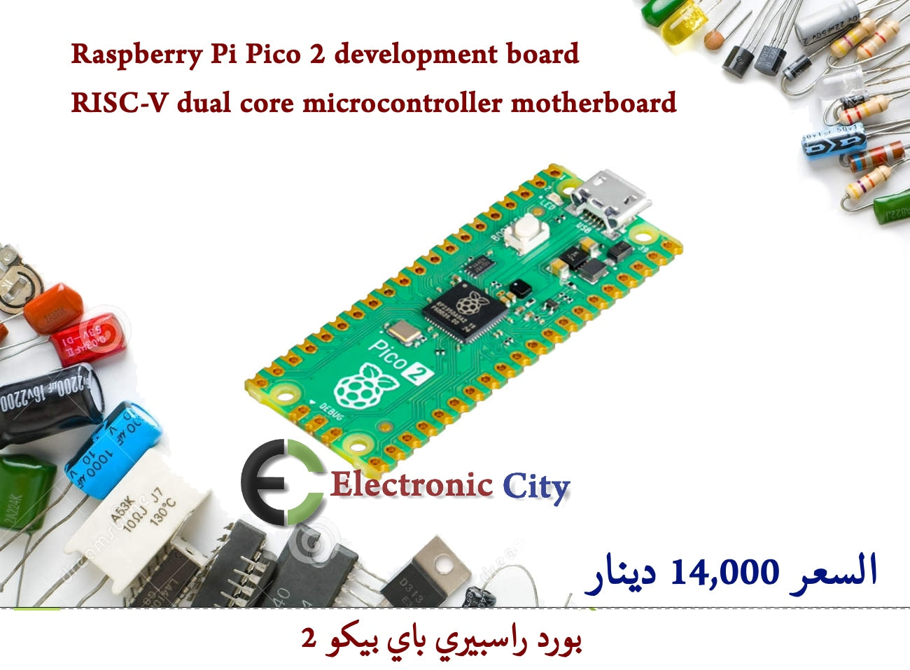 Raspberry Pi Pico 2 development board RISC-V dual core microcontroller ...