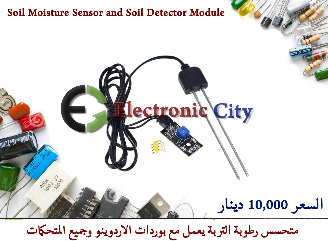 Soil Moisture Sensor and Soil Detector Module – Electronic City المدينة ...